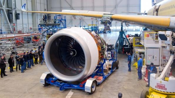 Airbus installs Rolls-Royce Trent engines on A350 XWB | Aviation Week ...